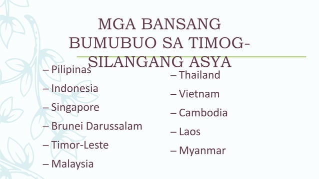 ARALIN 5: HEOGRAPIYA NG TIMOG - SILANGANG ASYA | PPTX