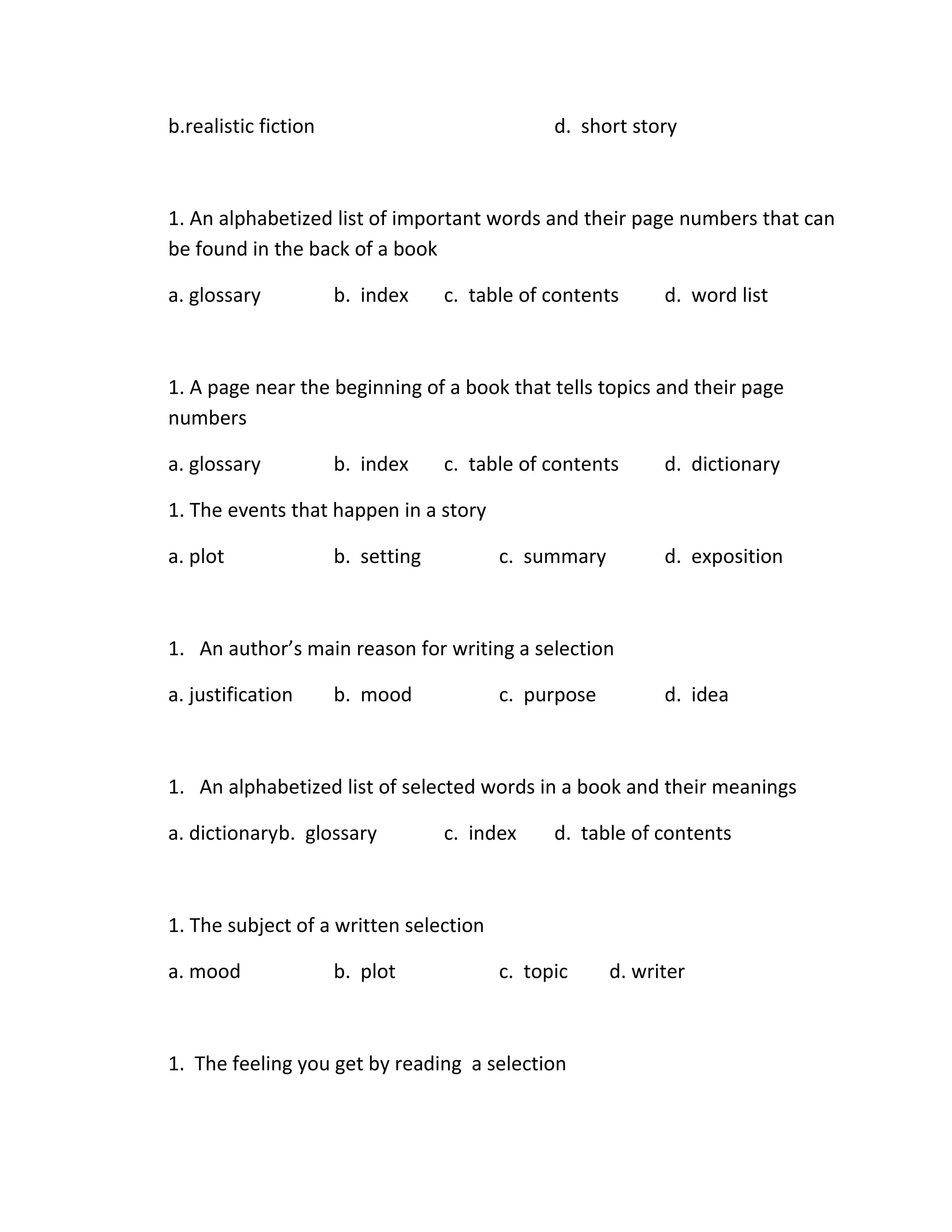 H:\eog reading vocabulary quiz 1 | ODT
