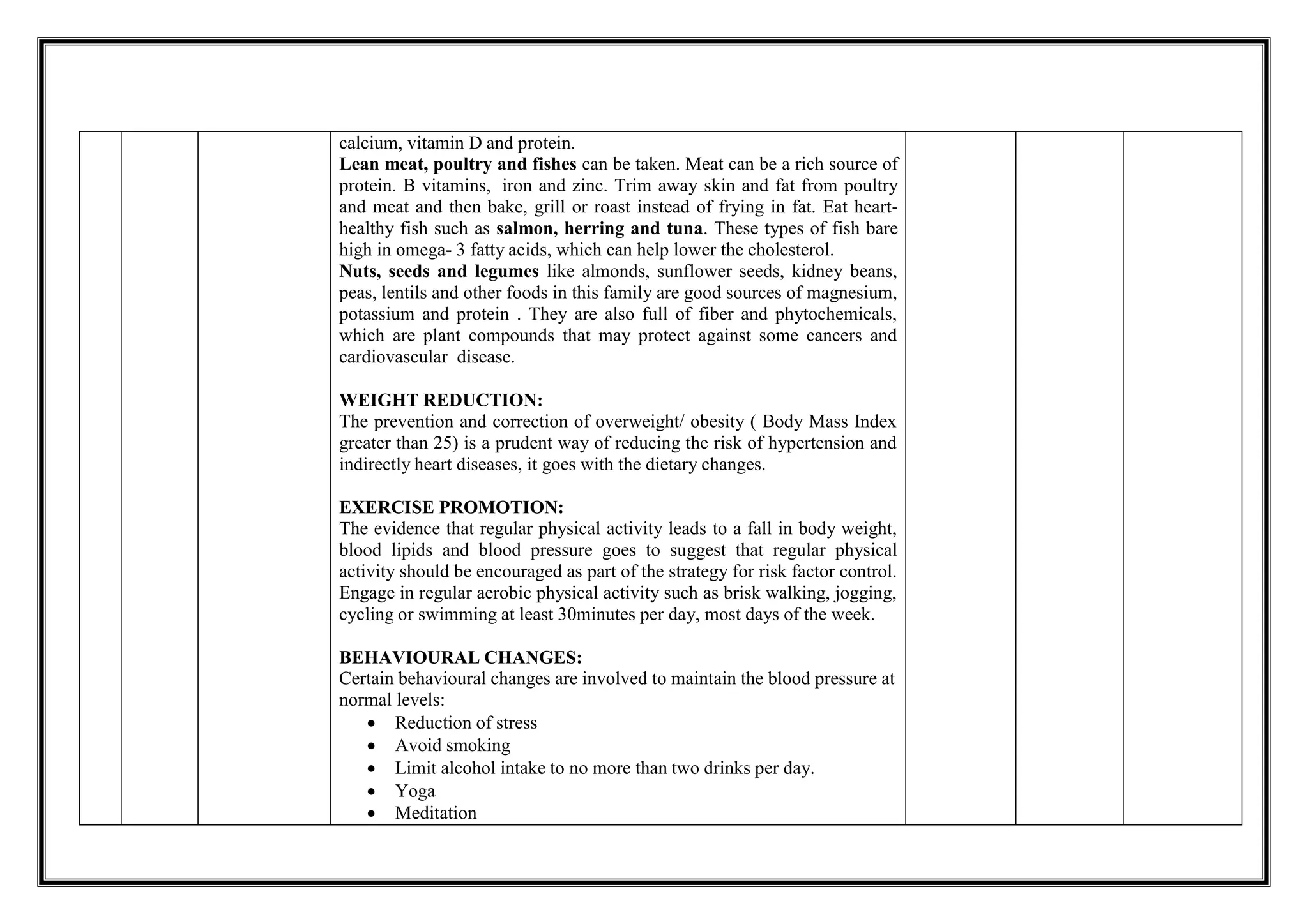 Health Education on prevention of hypertension | DOCX
