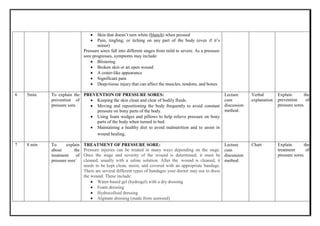 Health Education on prevention of presssure sore | DOCX | First Aid ...