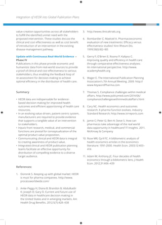 Integration of HEOR into Global Publication Plans | PDF