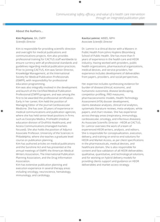 Integration of HEOR into Global Publication Plans | PDF