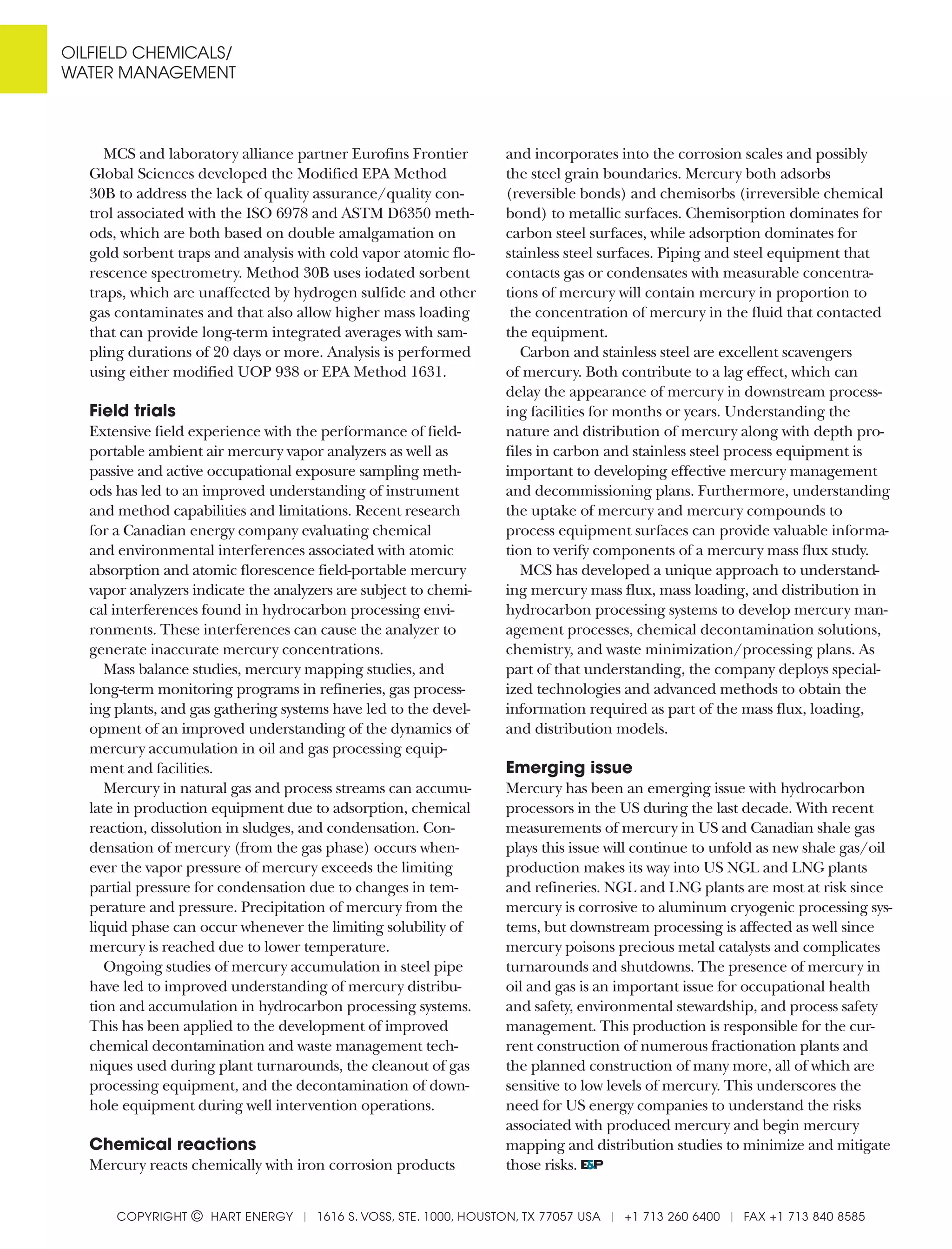 Lessons learned in mercury management | PDF