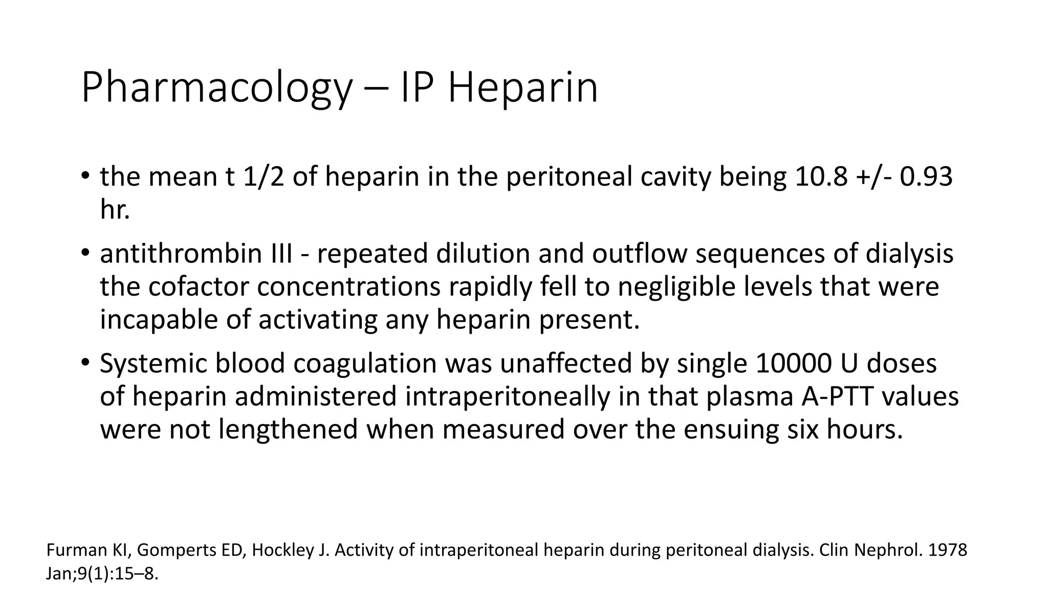 Heparin and dialysis – hhd and pd | PPTX