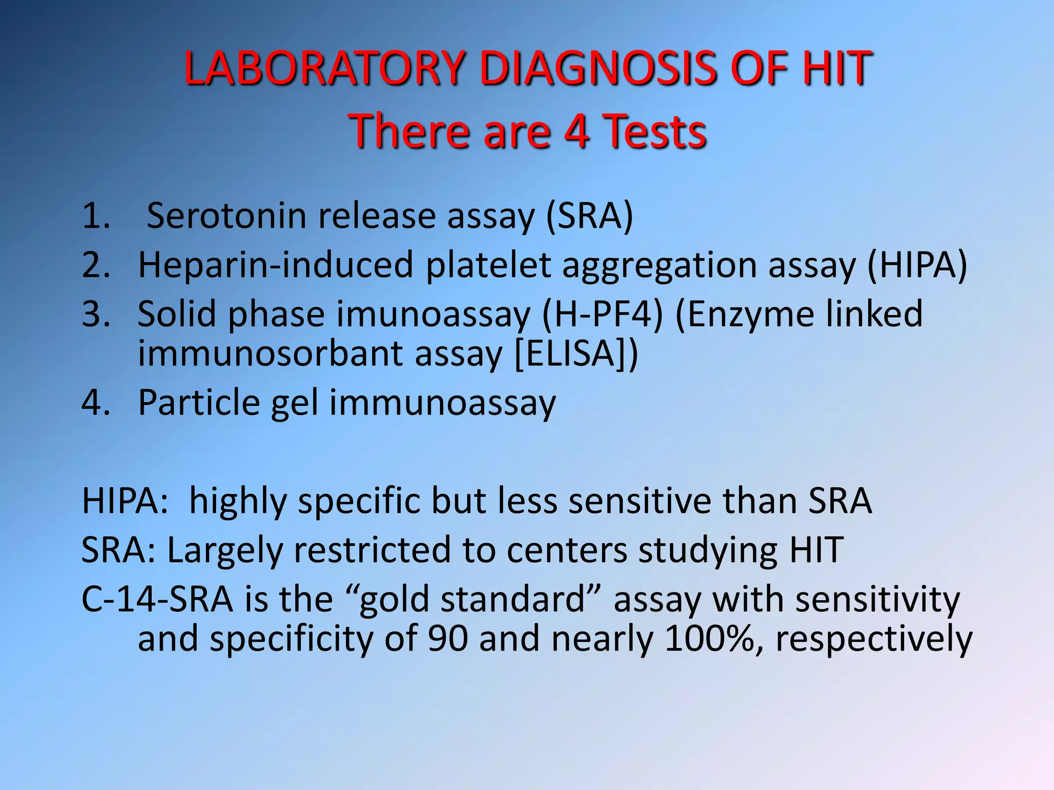 Heparine induced thrombocytopenia | PPTX