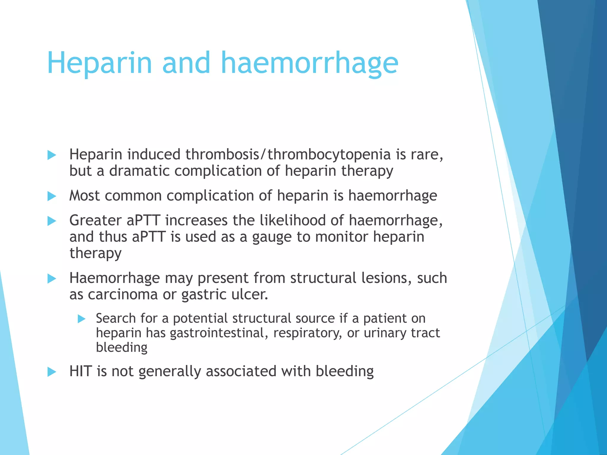 Heparin induced thrombocytopaenia: HIT | PPSX