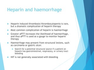 Heparin induced thrombocytopaenia: HIT | PPSX