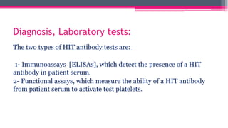Heparin induced thrombocytopenia. | PPTX