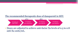Heparin induced thrombocytopenia. | PPTX