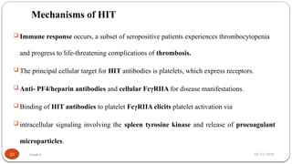HEPARIN INDUCED THROMBOCYTOPENIA (HIT) | PPT