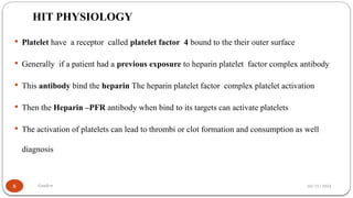 HEPARIN INDUCED THROMBOCYTOPENIA (HIT) | PPTX