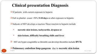 HEPARIN INDUCED THROMBOCYTOPENIA (HIT) | PPT