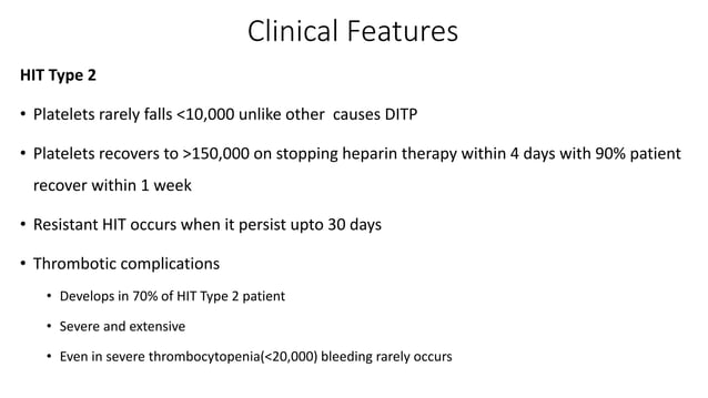 Heparin induced thrombocytopenia(hit) | PPTX
