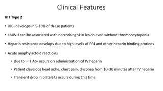 Heparin induced thrombocytopenia(hit) | PPTX