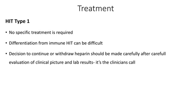 Heparin induced thrombocytopenia(hit) | PPTX