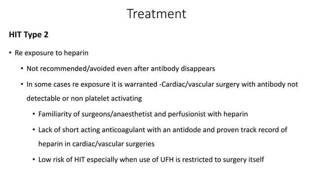 Heparin induced thrombocytopenia(hit) | PPTX