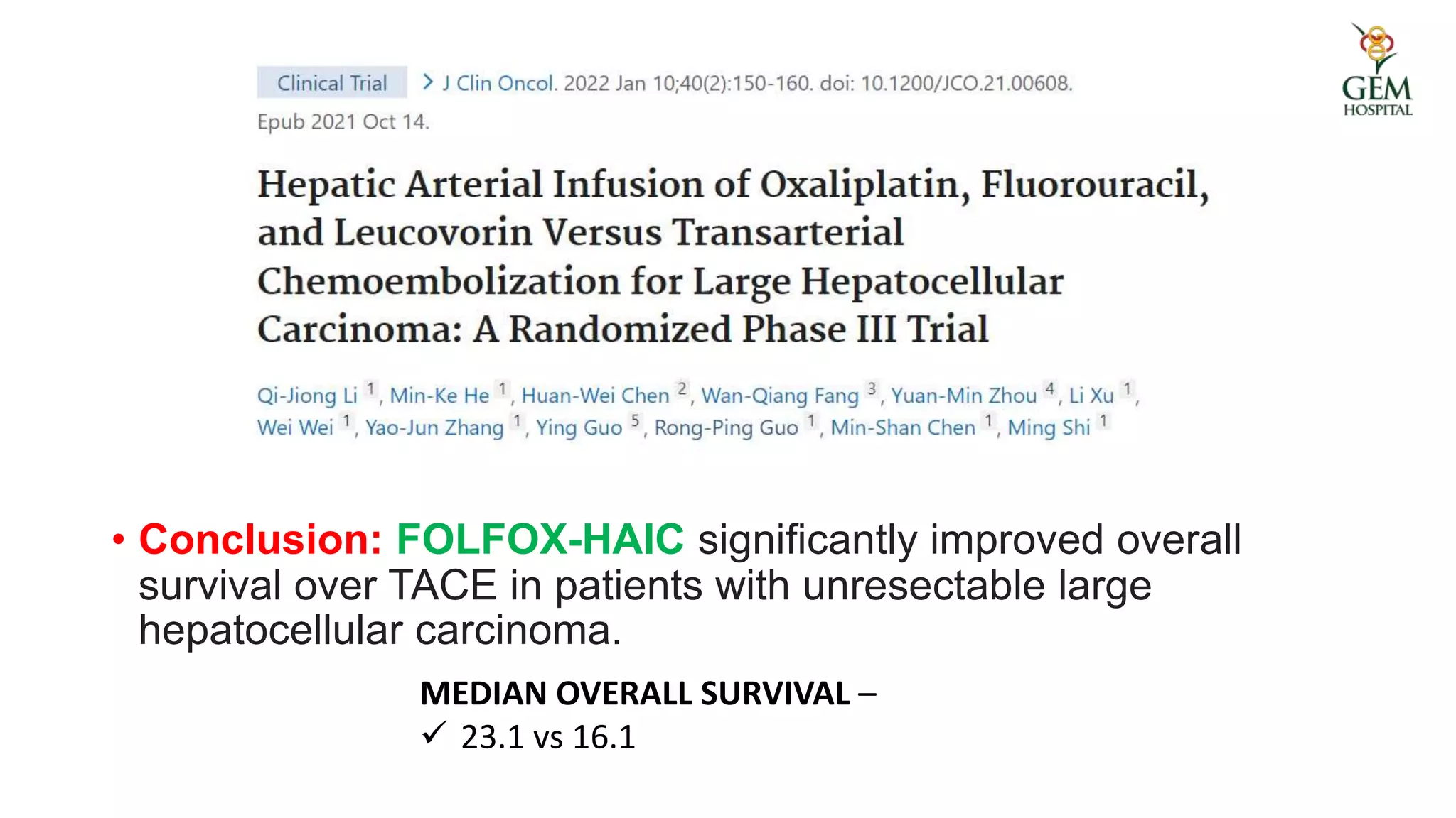 HEPATIC ARTERIAL INFUSION PUMP CHEMOTHERAPY IN HCC AND IHCC.pptx