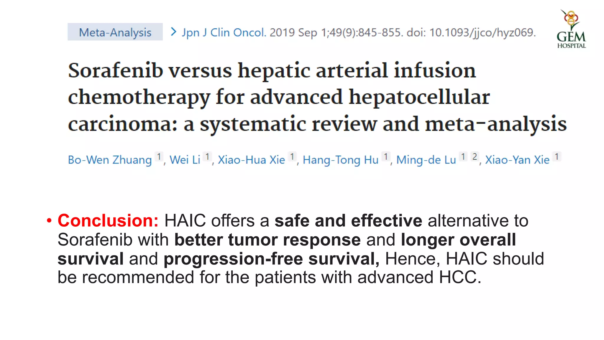 HEPATIC ARTERIAL INFUSION PUMP CHEMOTHERAPY IN HCC AND IHCC.pptx