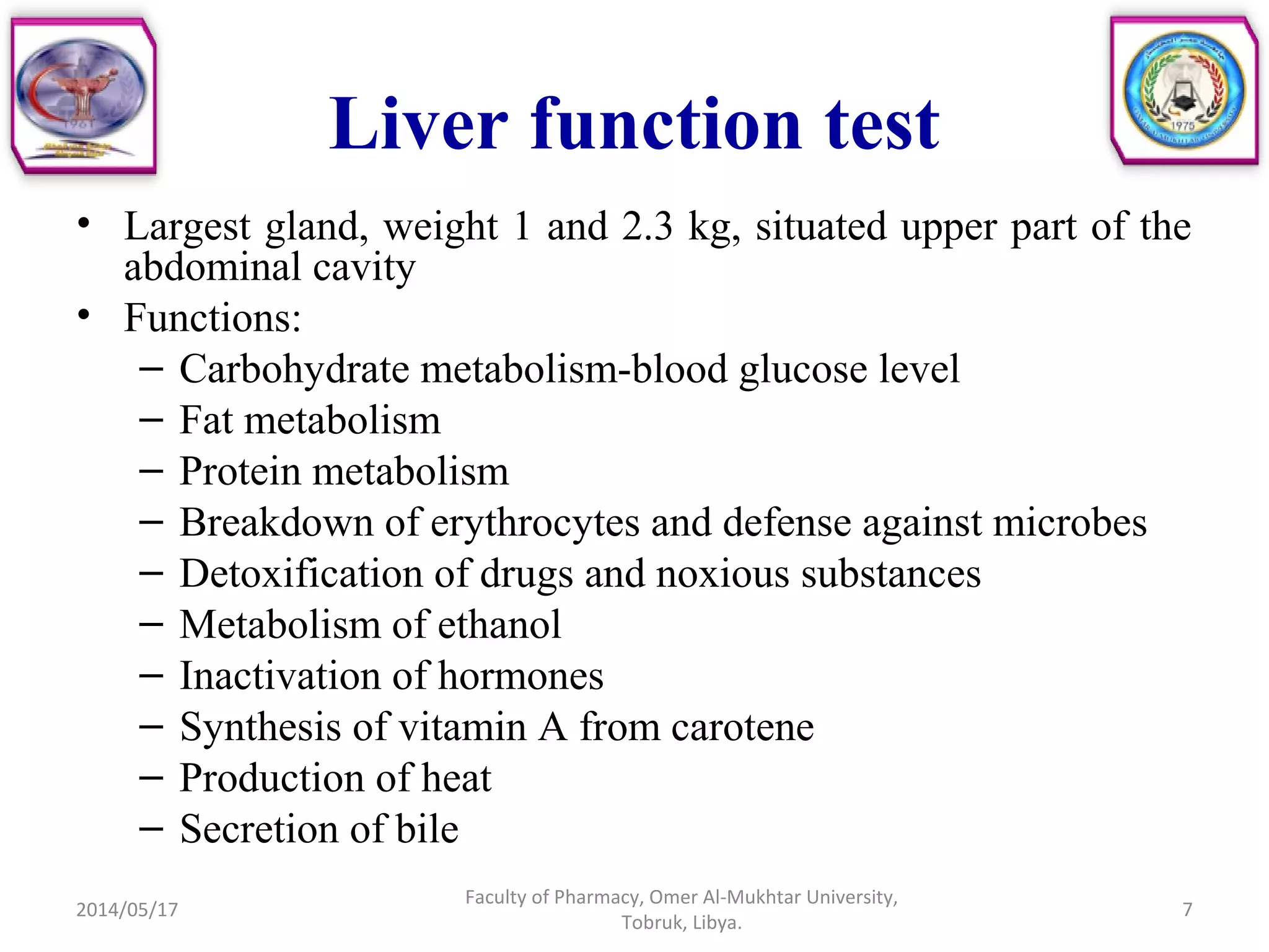 Hepatic clearance and elimination | PPT