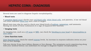 Hepatic coma : liver disease the loss of brain function when a damaged ...