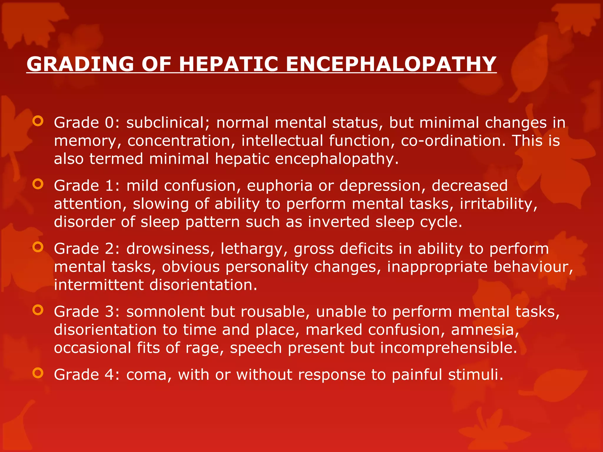 Hepatic encephalopathy | PPT