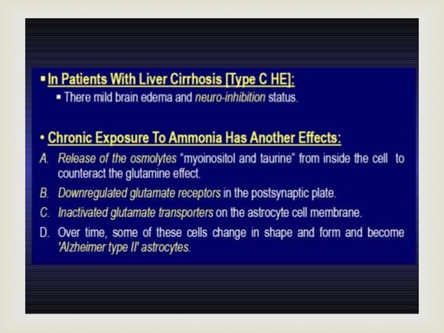 Hepatic encephalopathy - Dr Shaz Pamangadan | PPTX