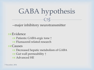 Hepatic encephalopathy 2012 presentation | PPT