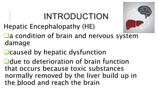 Hepatic encephalopathy symposium presentation | PPTX