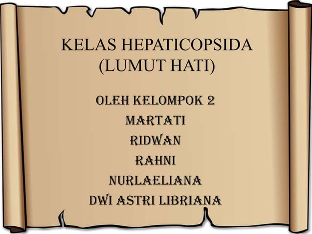 Hepaticopsida | PPTX