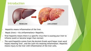 Hepatitis | PPTX | Infectious Diseases | Diseases and Conditions