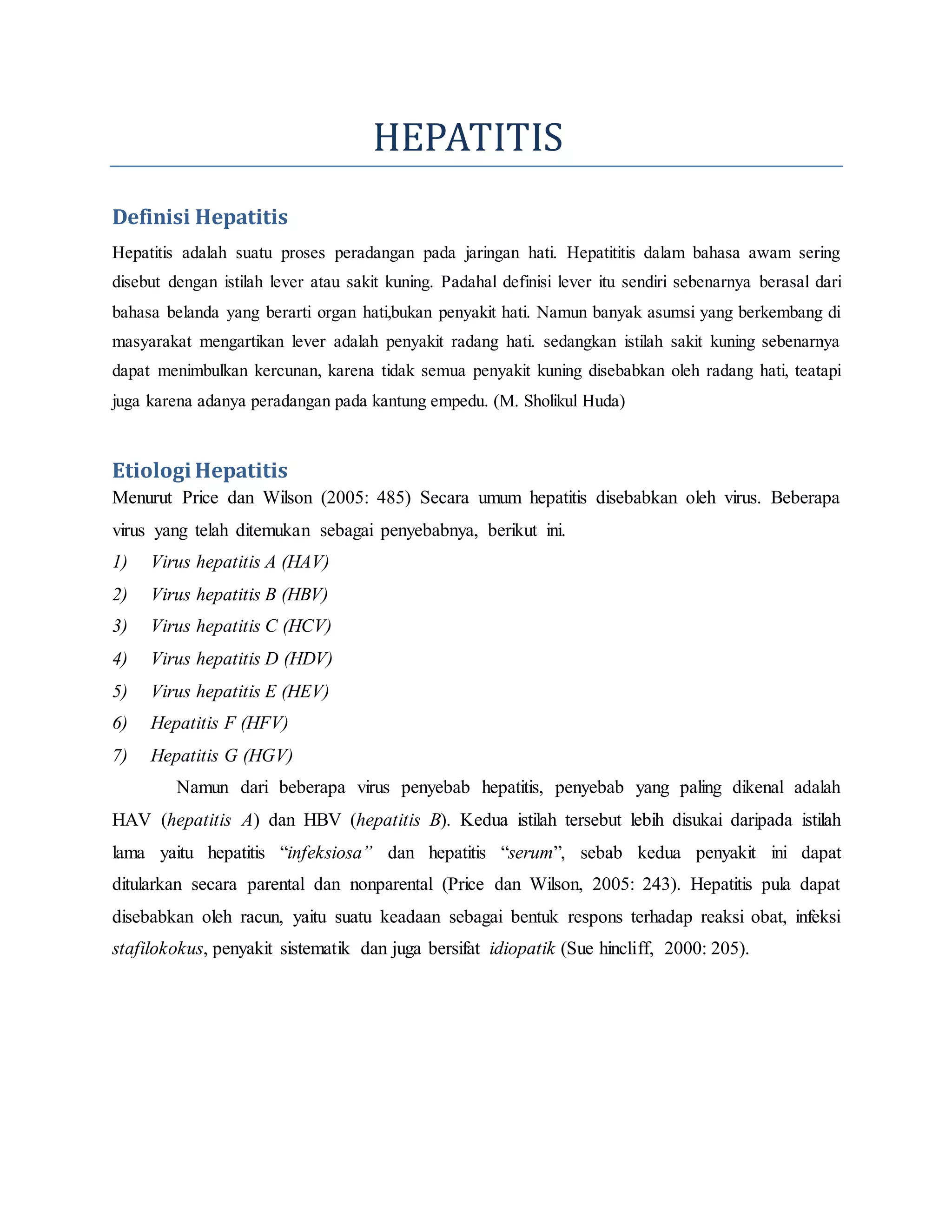 Hepatitis | PDF