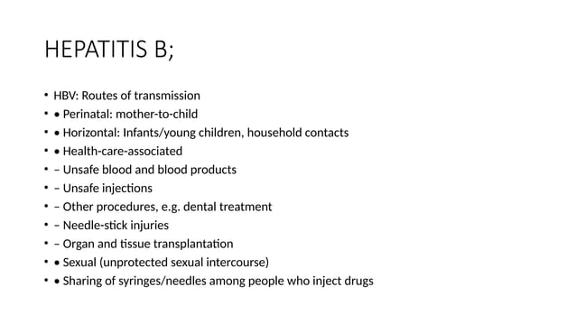 HEPATITIS B virus infection and transmission. pptx | PPTX | Infectious Diseases | Diseases and ...