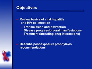 Hepatitis And Hiv Co Infection Tonia Poteat 060508 | PPT
