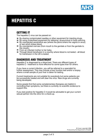 Hepatitis C | PDF | Blood Disorders | Diseases and Conditions