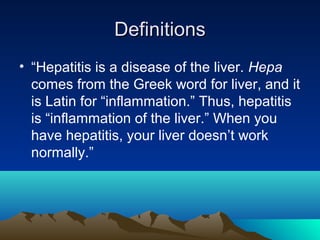 Hepatitis a and b | PPT