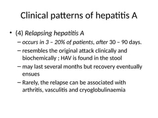 Hepatitis A and E infection commonly seen in endemic regions | PPTX