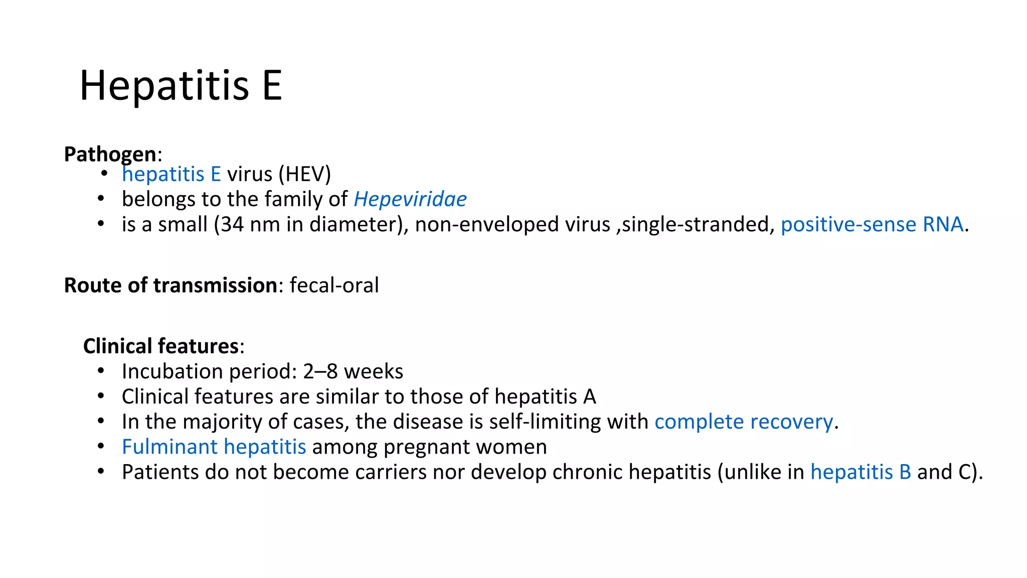 Hepatitis A and E virus | PPTX