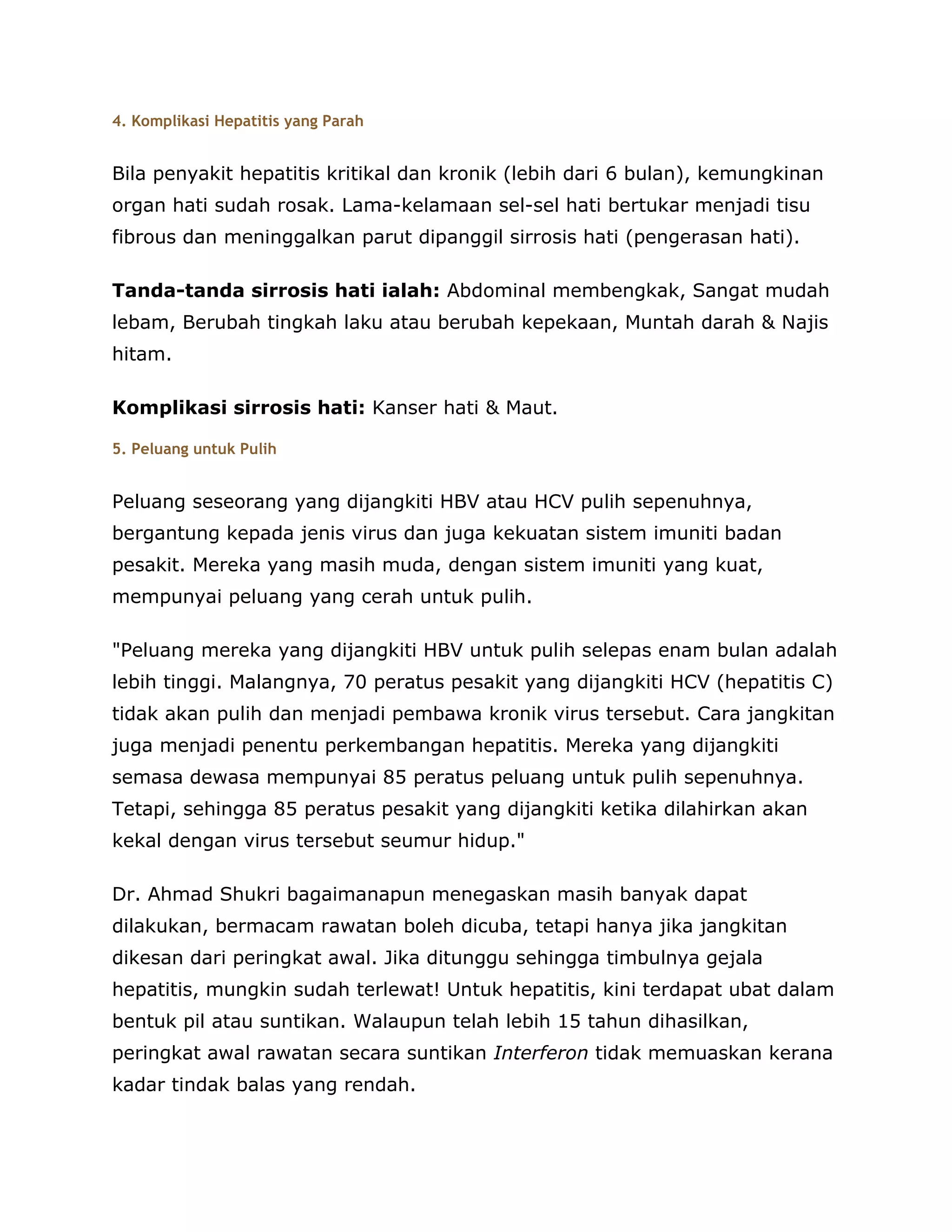 Hepatitis b punca kanser hati | PDF