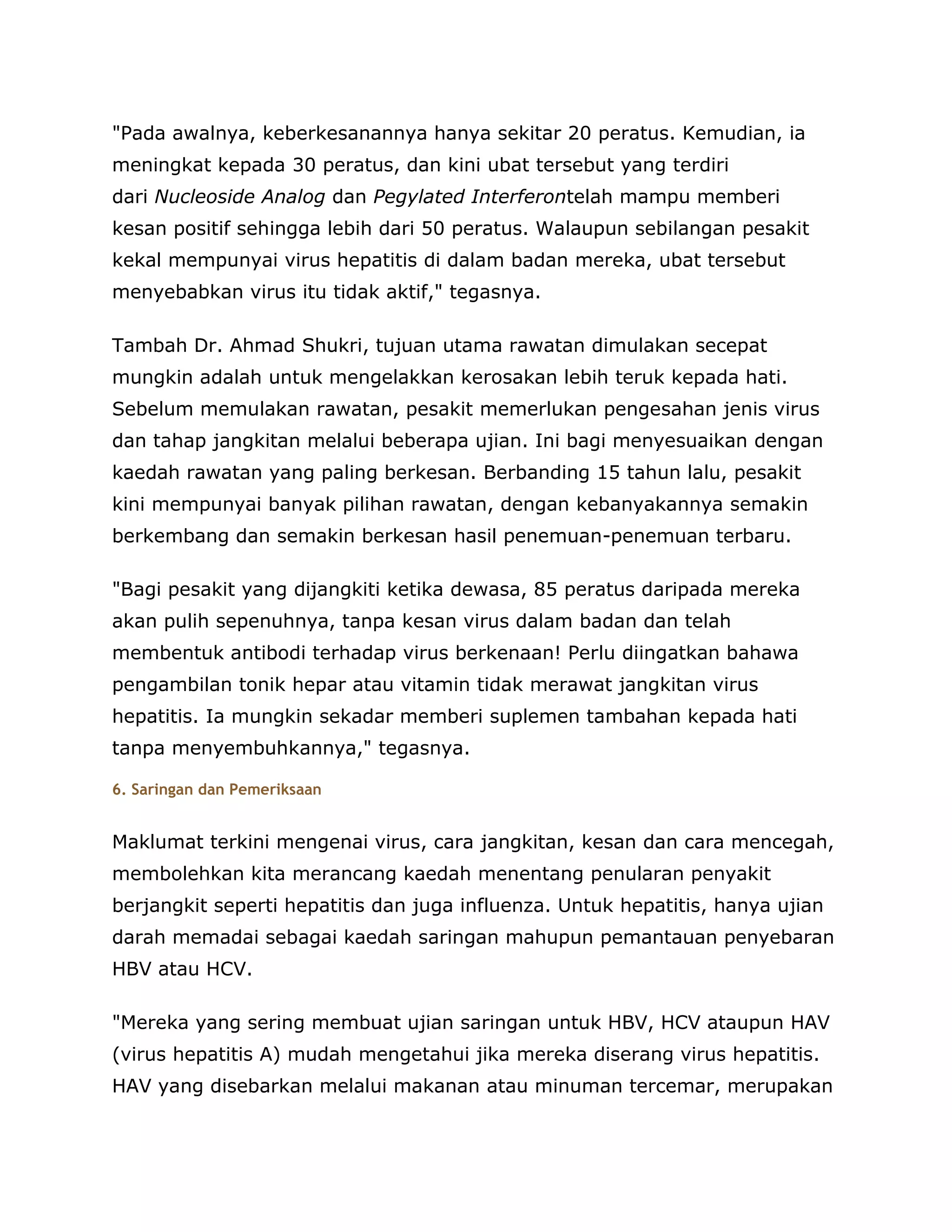 Hepatitis b punca kanser hati | DOCX