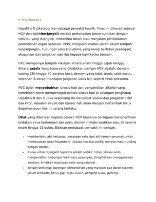 Hepatitis b punca kanser hati | DOCX