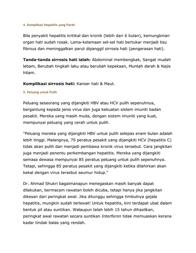 Hepatitis b punca kanser hati | PDF