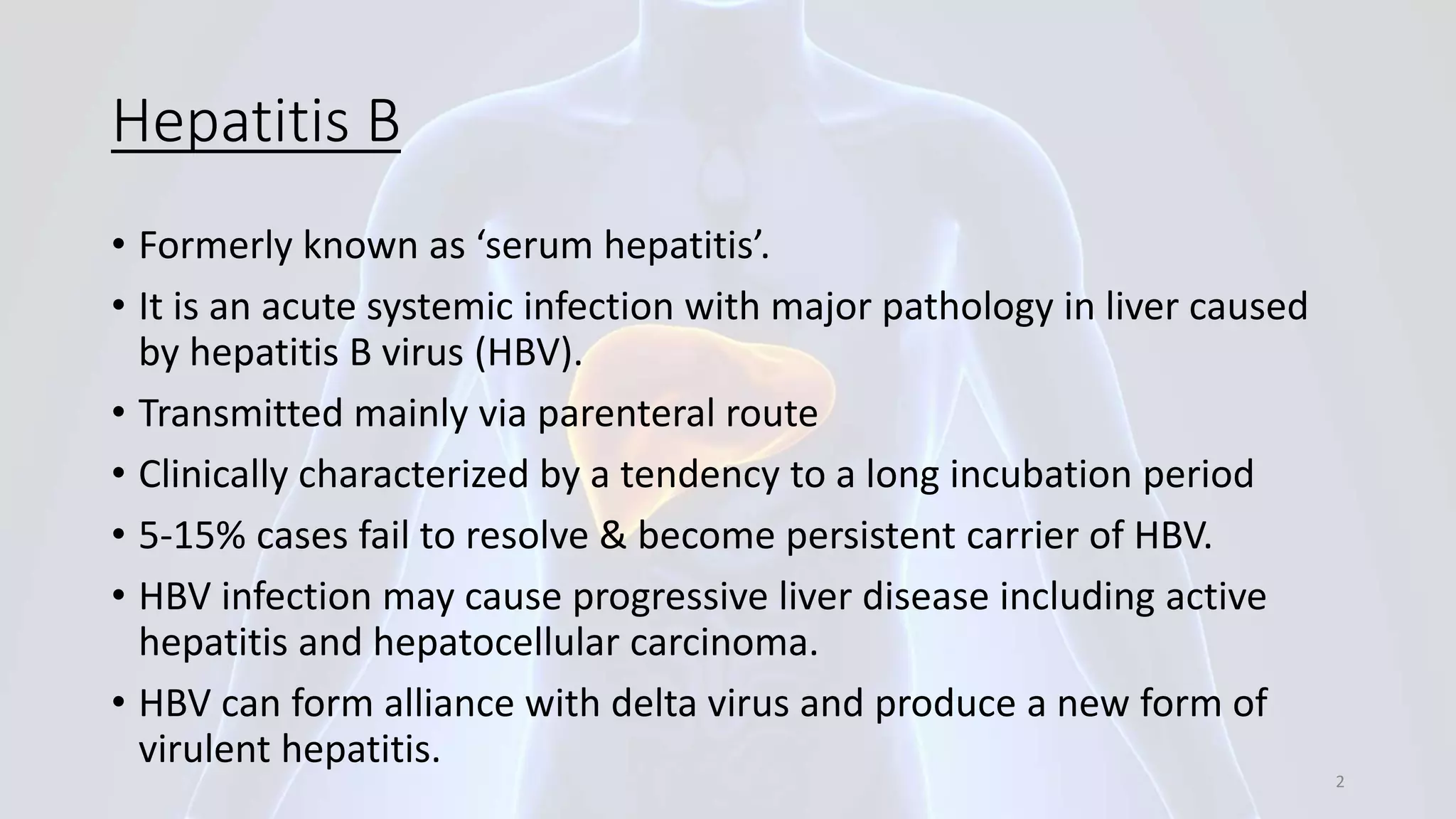 Hepatitis B, Viral Hepatitis | PPTX