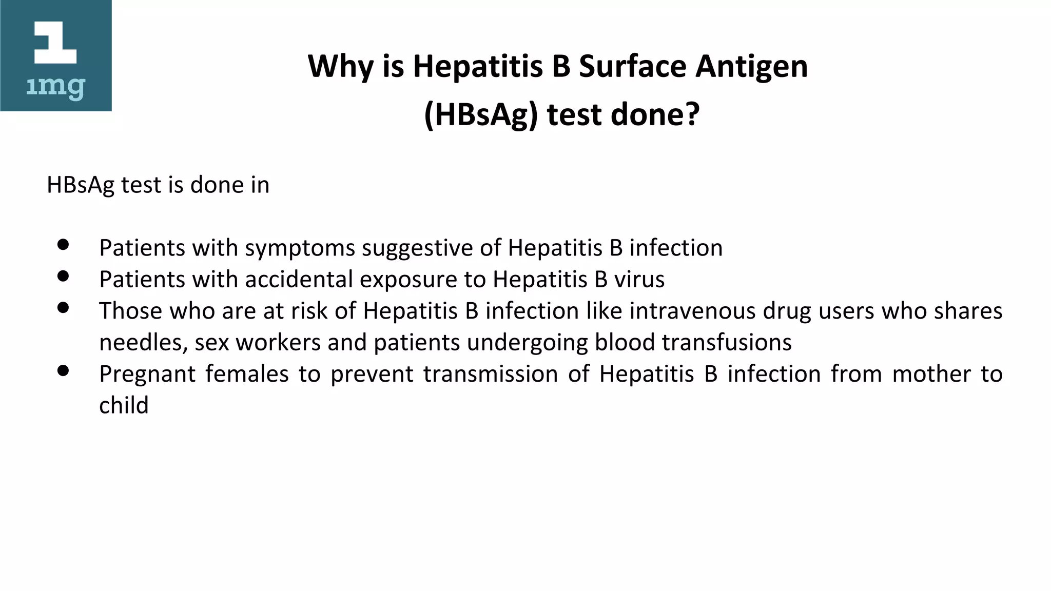 Hepatitis B Blood Test (HBsAg) | ODP