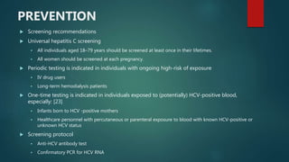 Hepatitis c (hcv) | PPTX