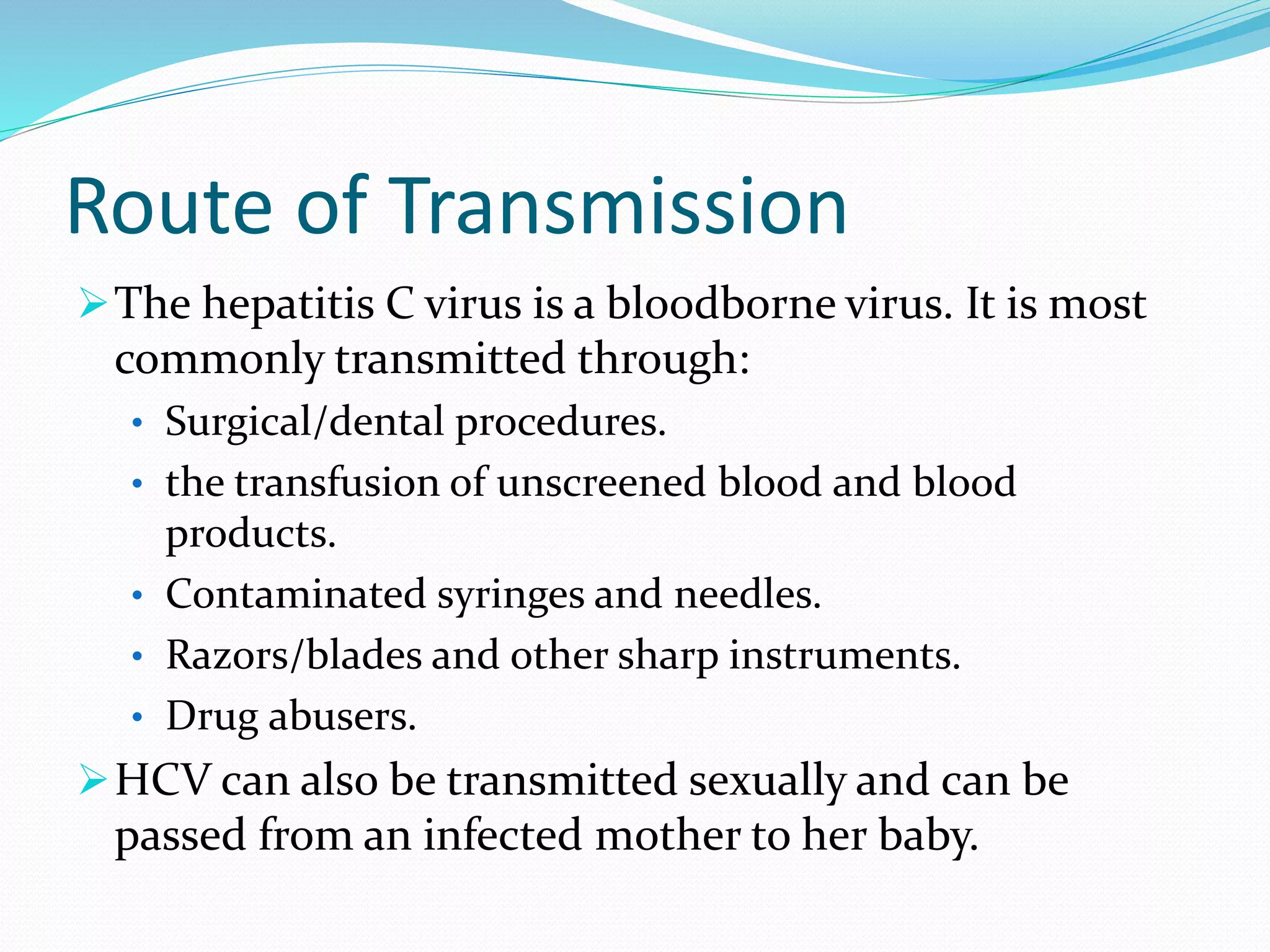 Hepatitis C Virus (HCV) | PPTX