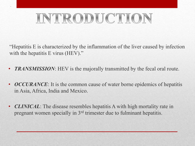 Hepatitis e virus virology presentations | PPTX | Infectious Diseases ...