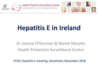 Hepatitis E in Ireland | PPT