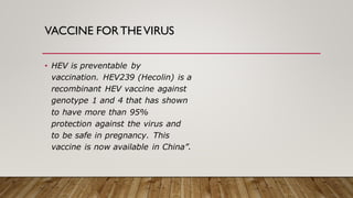 Hepatitis e virus | PDF