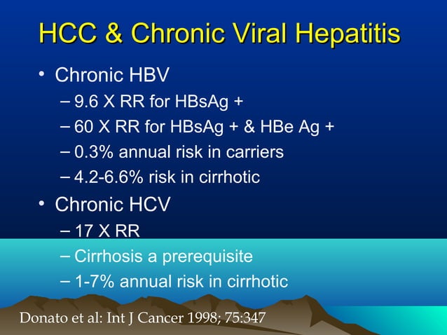 Hepatitis & Hepatocellular Carcinoma | PPT