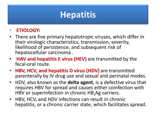 Hepatitis in children | PPTX | Infectious Diseases | Diseases and ...